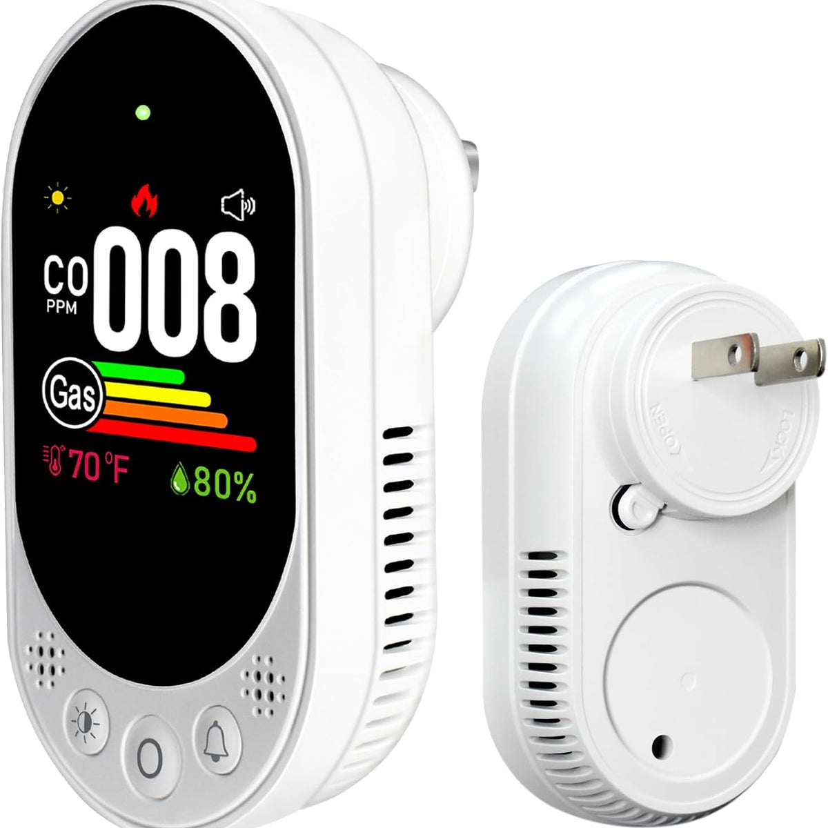LSENLTY Carbon Monoxide and Gas Detector Plug In-L6067